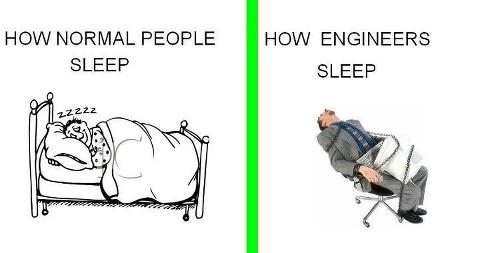 Engineering Pics: Normal People Sleeping Vs An Engineer Sleeping...!!!