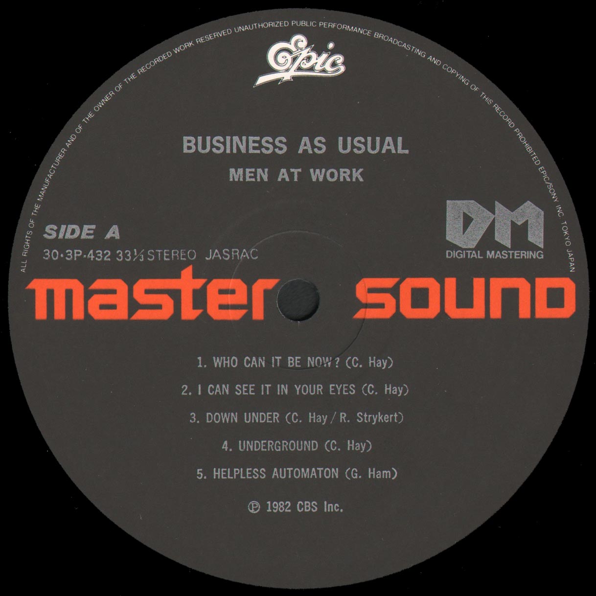 Vinyl para Digital: Men At Work - 1981 - Business As Usual [VINYL ...