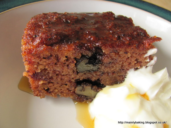 Mainly Baking: Date and Walnut Sponge Pudding