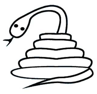 early play templates: snake printable