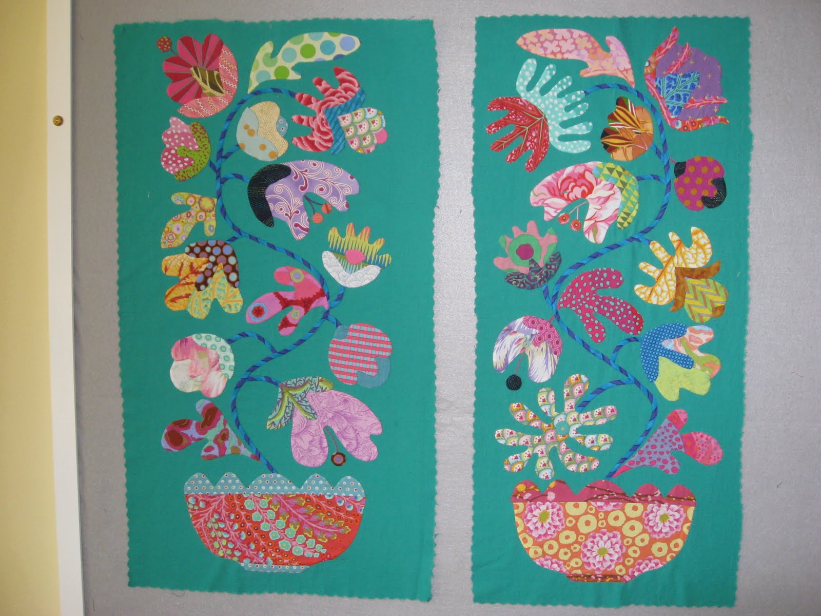 Glorious Applique: 2nd Flower Pots Panel