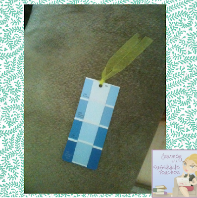 Paint Sample Bookmarks - Journey of a Substitute Teacher