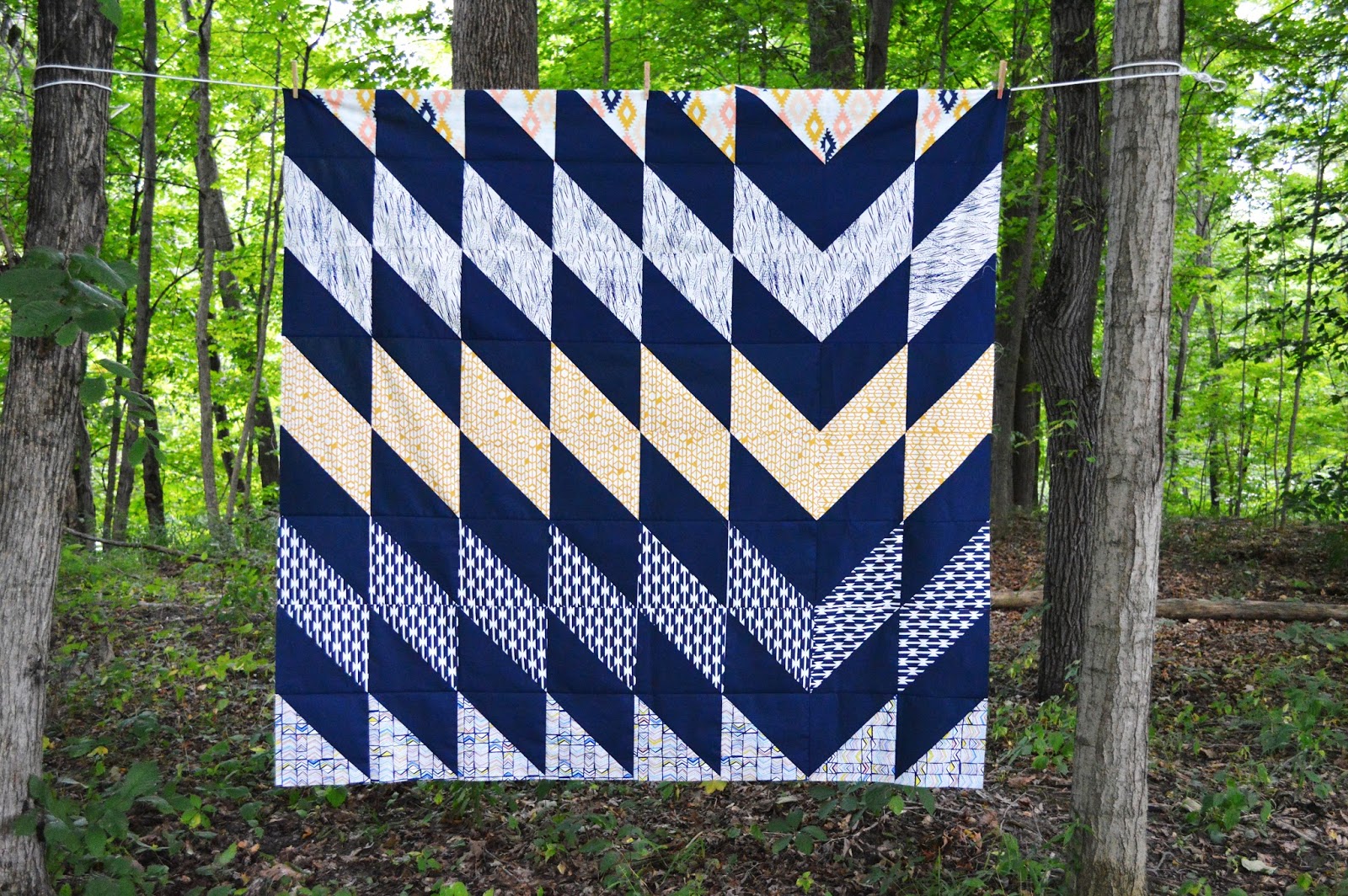 The Shattered Chevron Quilt Top