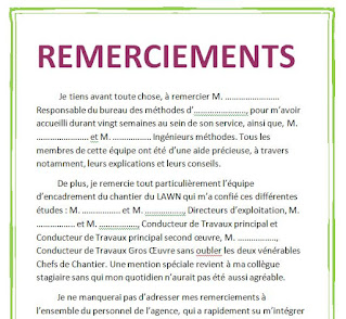 10 exemples remerciement PFE, mémoire ou rapport de stage