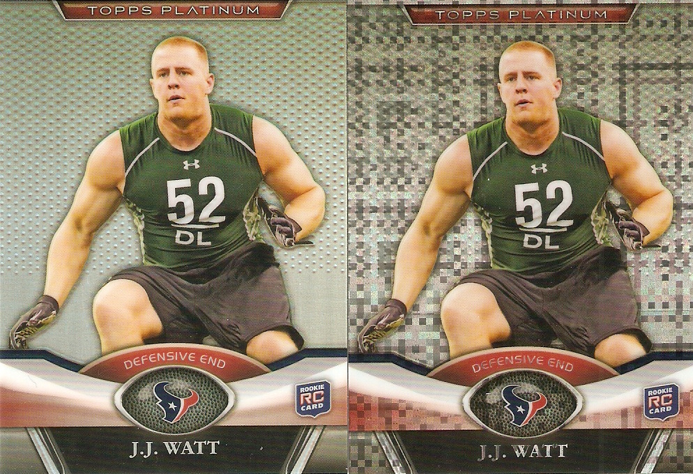 Cardboard Conundrum: Two Rookie Cards of J.J. Watt from 2012 Topps Platinum