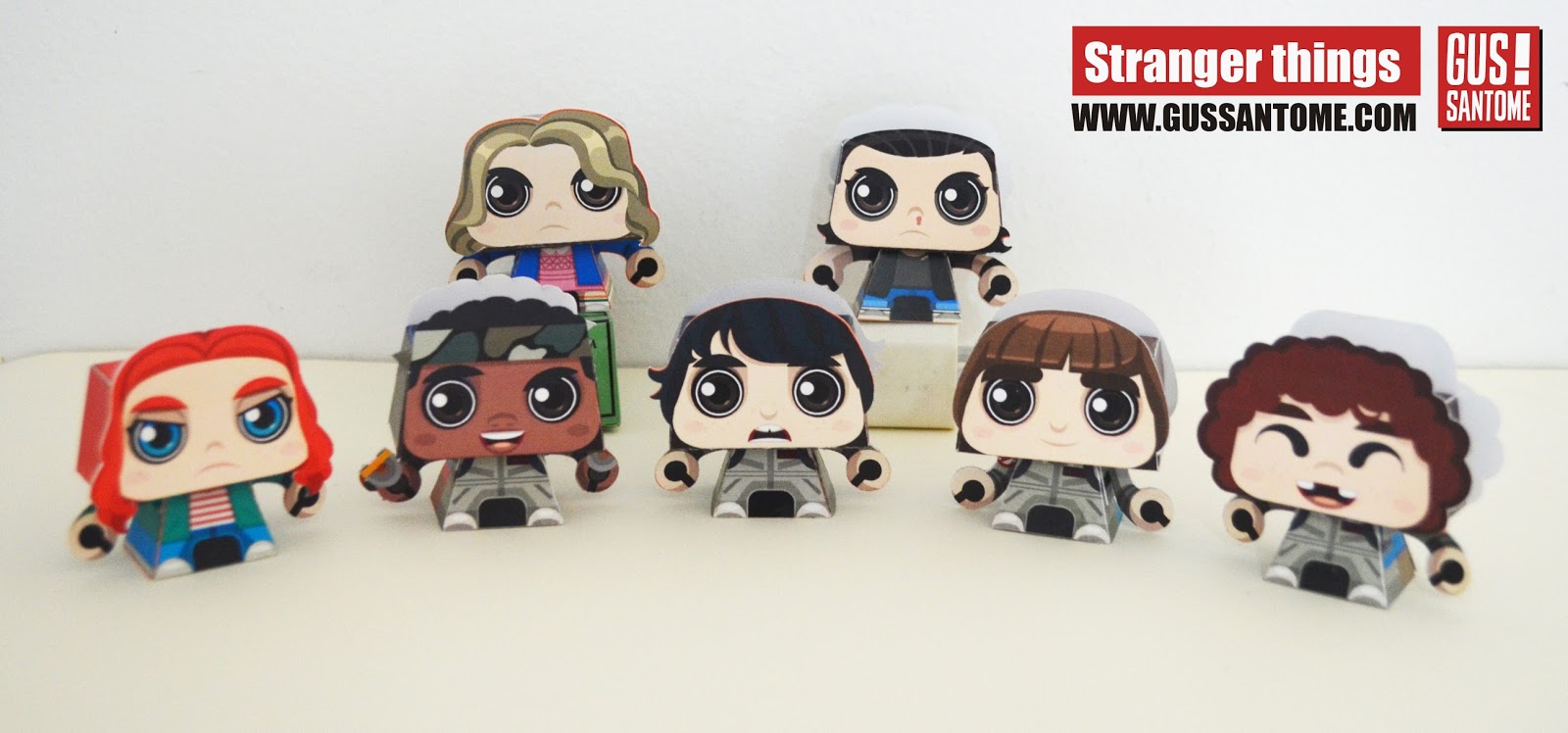 Mini Papercraft: Stranger things // Punk Eleven , Max and the Team