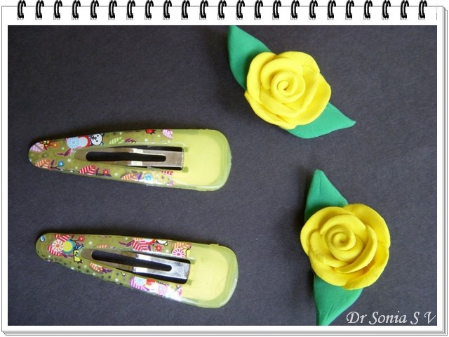 Cards ,Crafts ,Kids Projects: Homemade Hair Clips