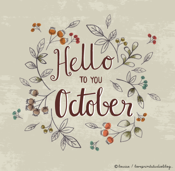 Hello October... | love print studio blog