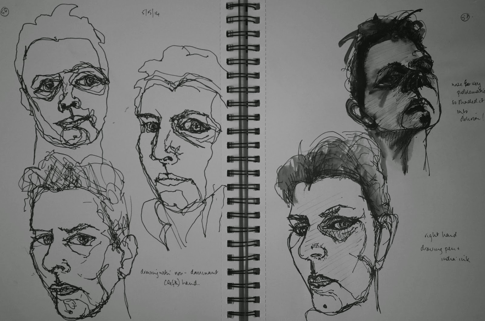 Aylish's OCA Learning Log: Project: Self Portrait. Exercise: Drawing ...