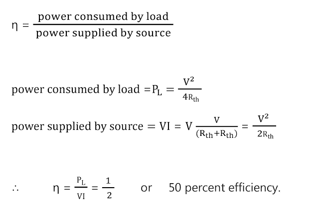 Maximum Power Transfer Theorem for DC circuits