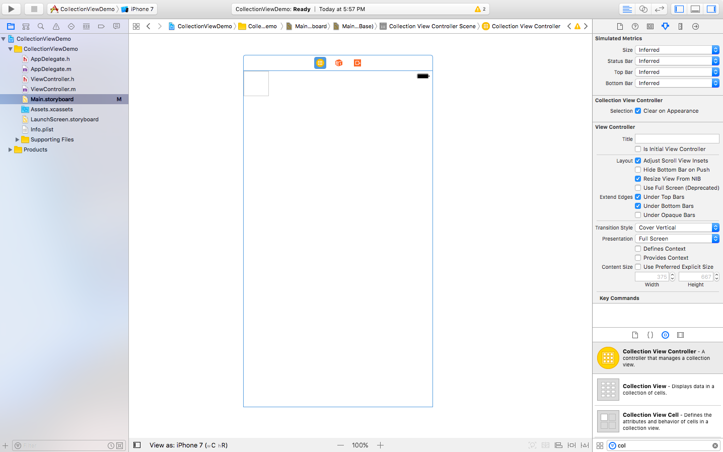Quick Guide for iOS Development (Objective-C & Swift): How to create Collection View Controller ...