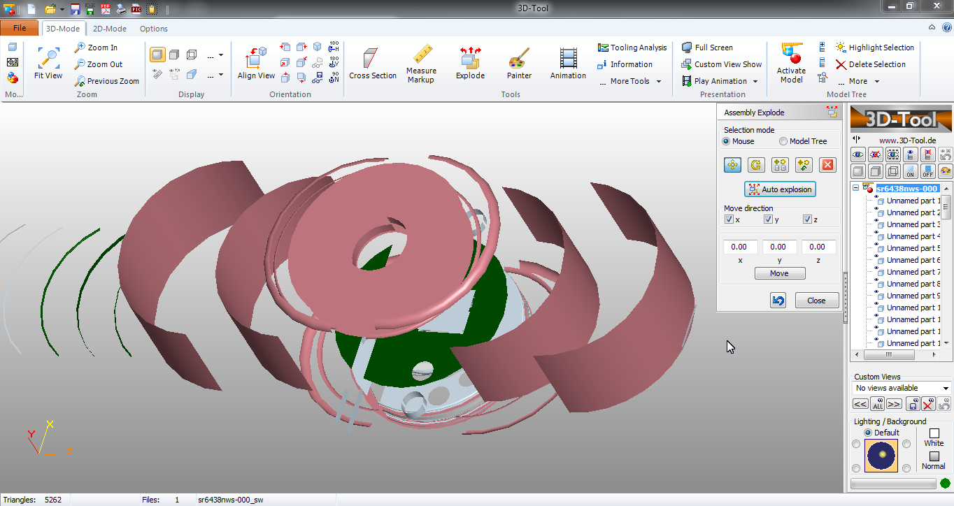 Hobby Electronics Circuits: How to use 3D-Tool Software | Exploded view