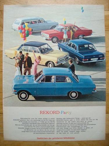 Opel Rekord A & B: ebay: Opel Rekord A, Werbung advert pubblicitta, 1964