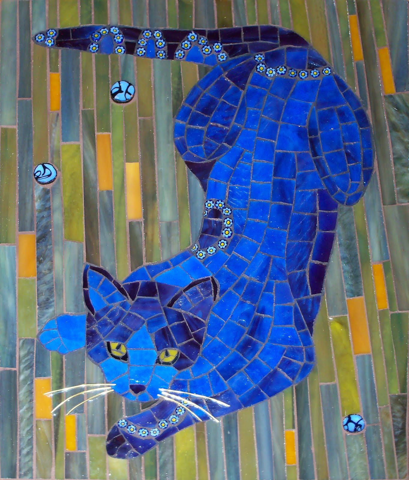Christine Brallier Art: New mosaic cats