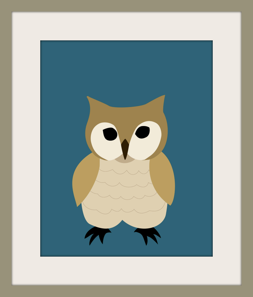 WallFry | Wall Art for Small Fry: New Product - Owl Print