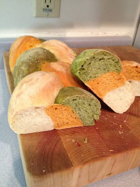 My Salty Kitchen: Tricolor Braided Bread