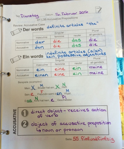 Alles Klar!: Accusative Prepositions