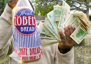 Economics Diet: A Million Dollar Bread: Hyperinflation in Zimbabwe