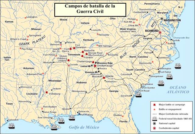 Guerra civil Americana - Historia de los Estados Unidos