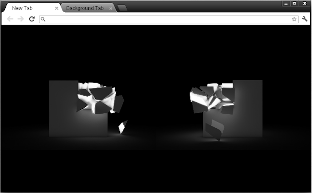 Google Chrome Themes: Dark Solid Objects (Broken Cubes)