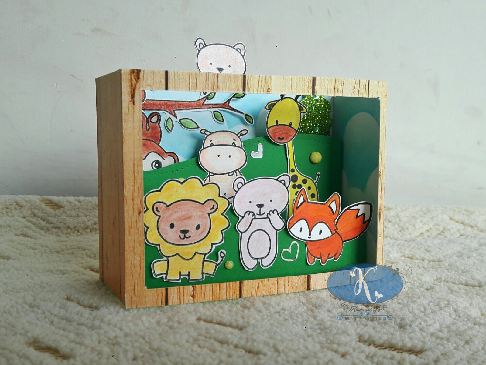 Jungle Birthday Shadow Box