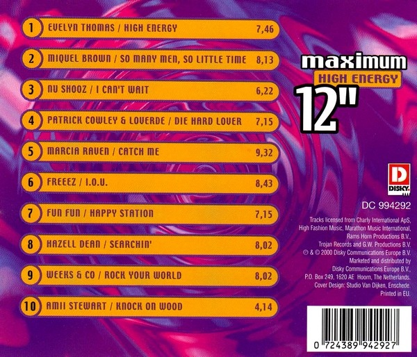 RETRO DISCO HI-NRG: Maximum High Energy 12 Inches - Various Artists ...