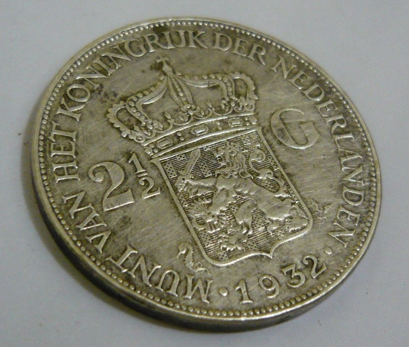 antikpraveda.blogspot.com: Koin Perak: 2,5 GULDEN WILHELMINA 1932