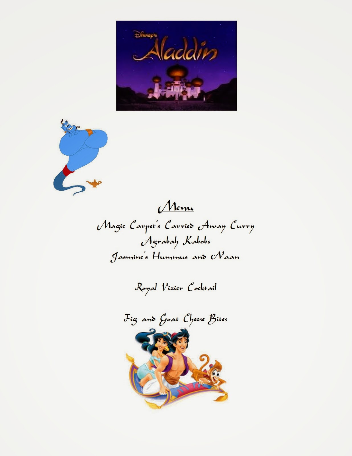Reel Fancy Dinners: Aladdin Dinner