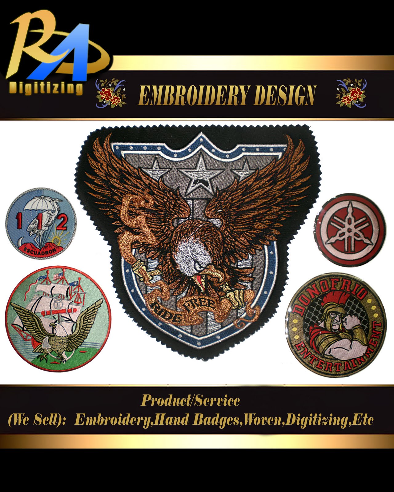 Embroidery Digitizing: Embroidery Badges