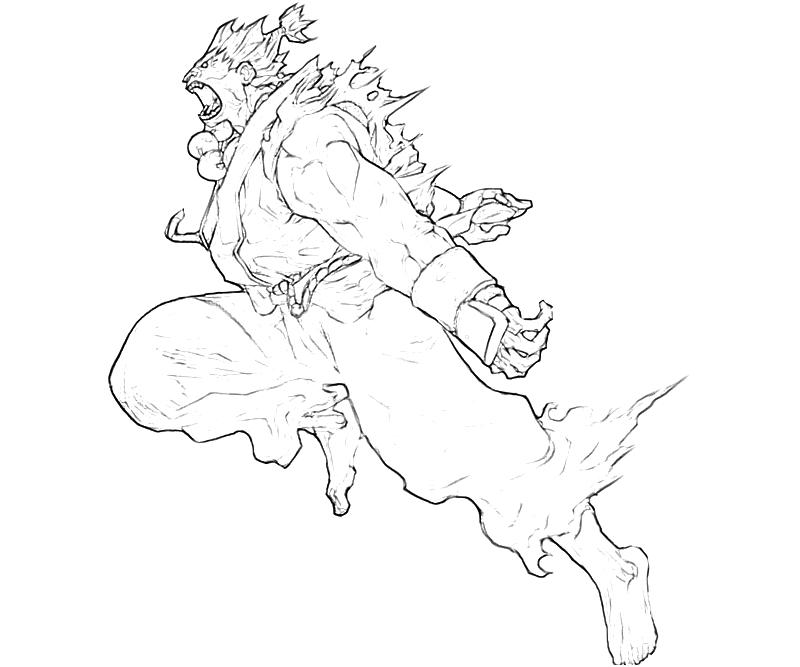 Akuma Coloring Pages Sketch Coloring Page