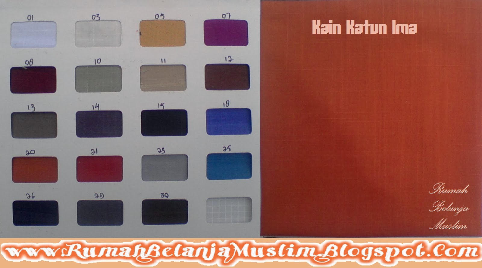 RUMAH BELANJA MUSLIM: Jual Kain Katun Ima