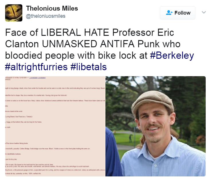 Trump is Right: Antifa Bikelock Attacker Eric Clanton is Arrested on ...