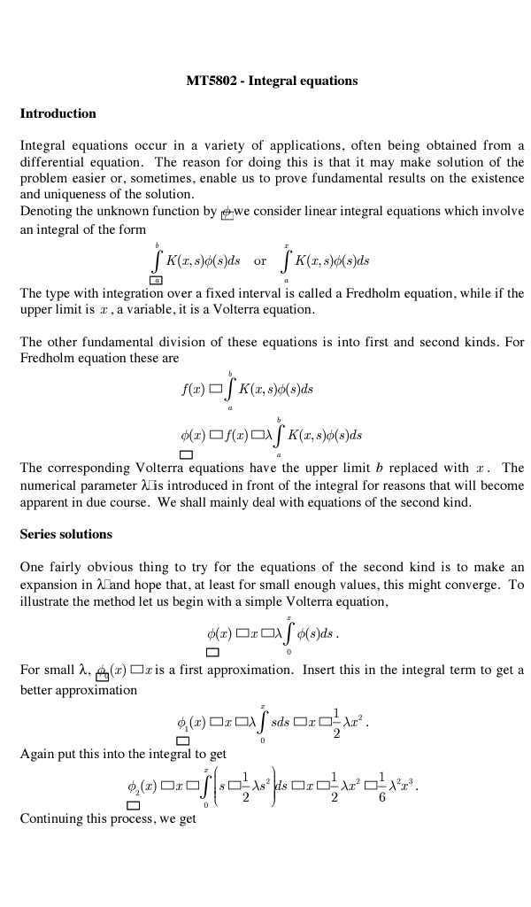 EDUCATION WORLD: CHAPTER-10: INTEGRAL EQUATIONS