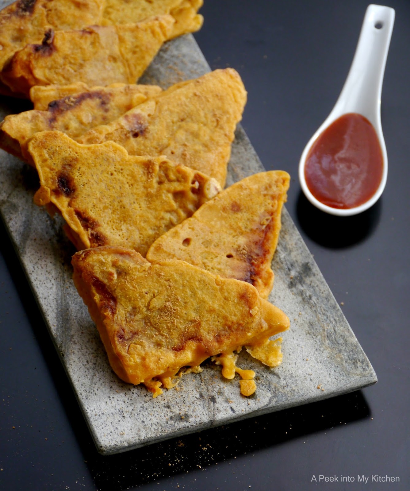 A Peek into My Kitchen: Pan Fried Bread Bajji ~ Day 72