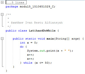 VANRESTUAL: CODE JAVA UNTUK PERULANGAN MENAMPILKAN BILANGAN GENAP
