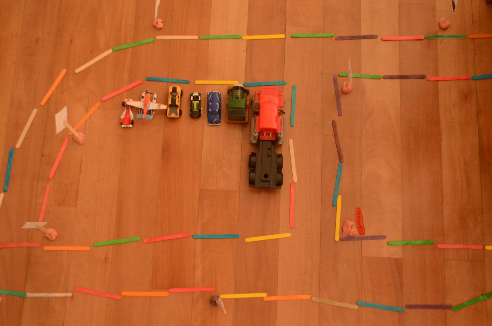 Practical Mom: Craft Stick Tracks {Practical Mondays #51}