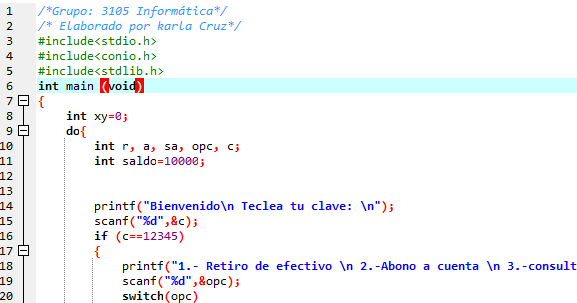 Programacion en C: Estructuras de control de flujo anidadas