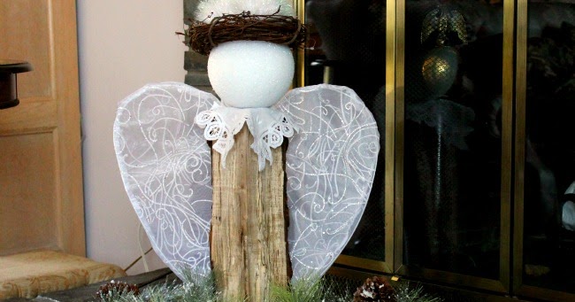 How to Make a Wood Log Angel - Crafts a la mode