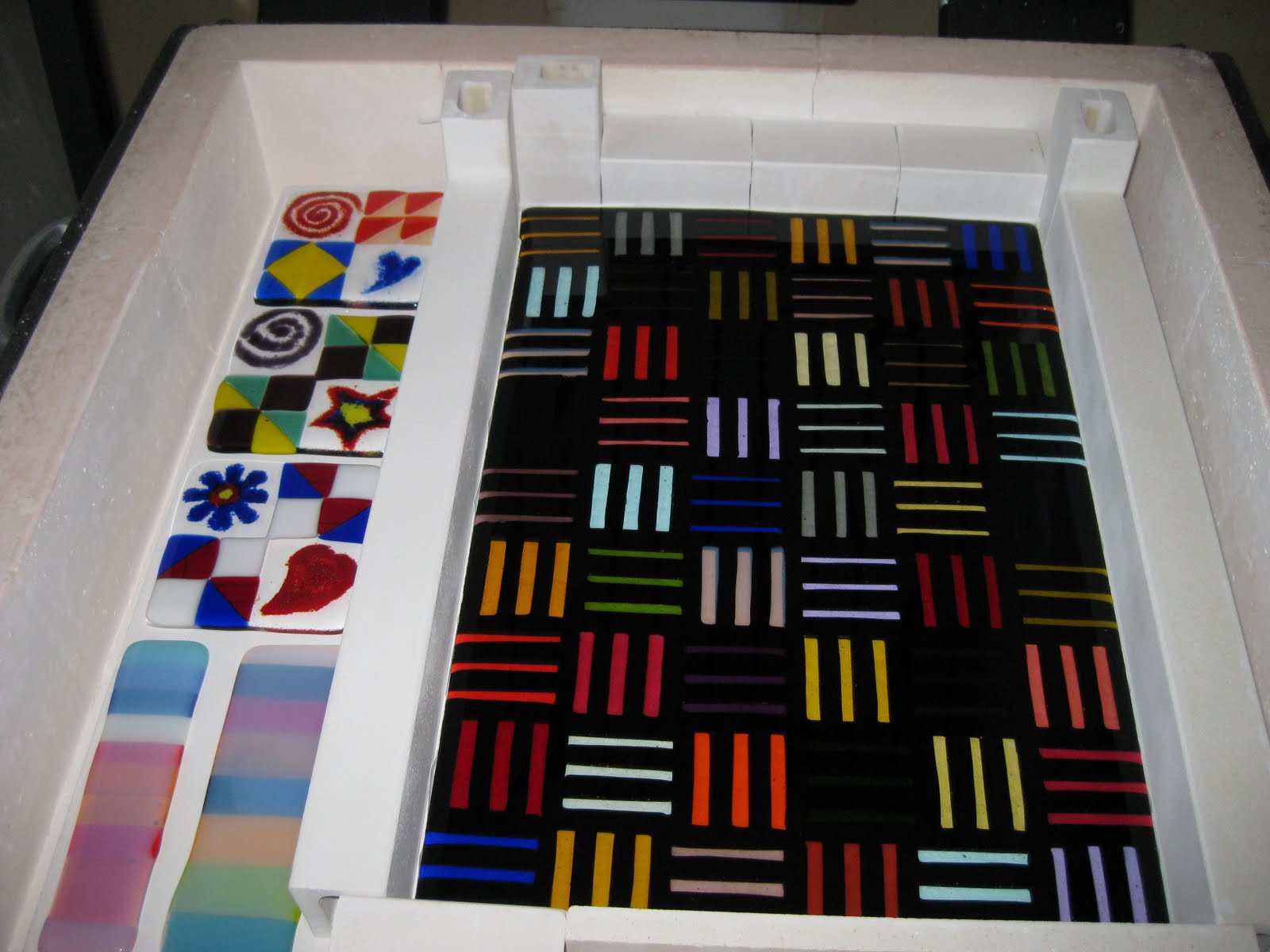 Calyx Glass Blog: Fused Glass at the LUX - Session 3 - Frit Painting...