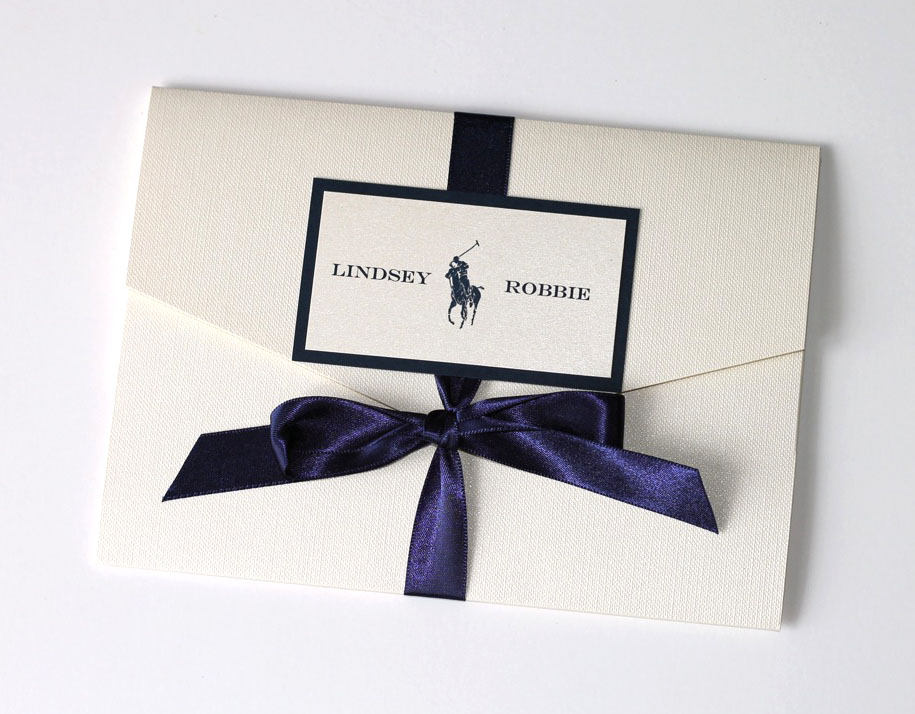 Custom Polo Inspired Wedding Invitation Set - Embellished Paperie LLC