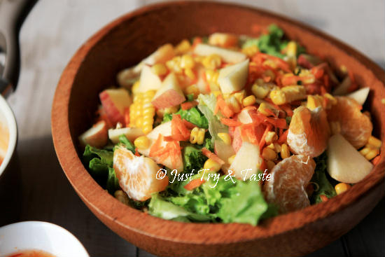 Resep Salad Sayur-Buah dengan Saus Thai | Just Try & Taste