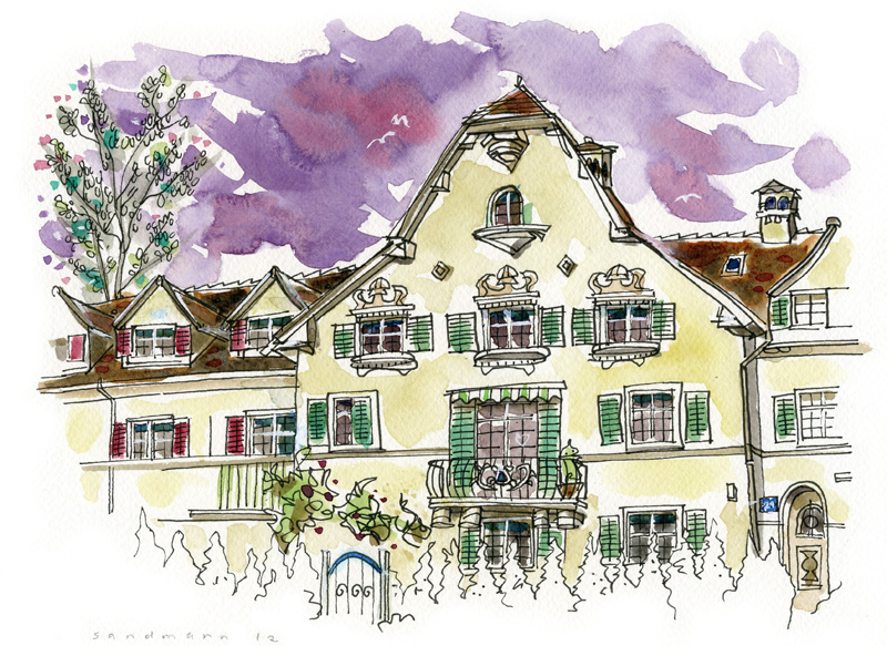 Urban Sketchers Switzerland: Zürich, Zeppelinstrasse