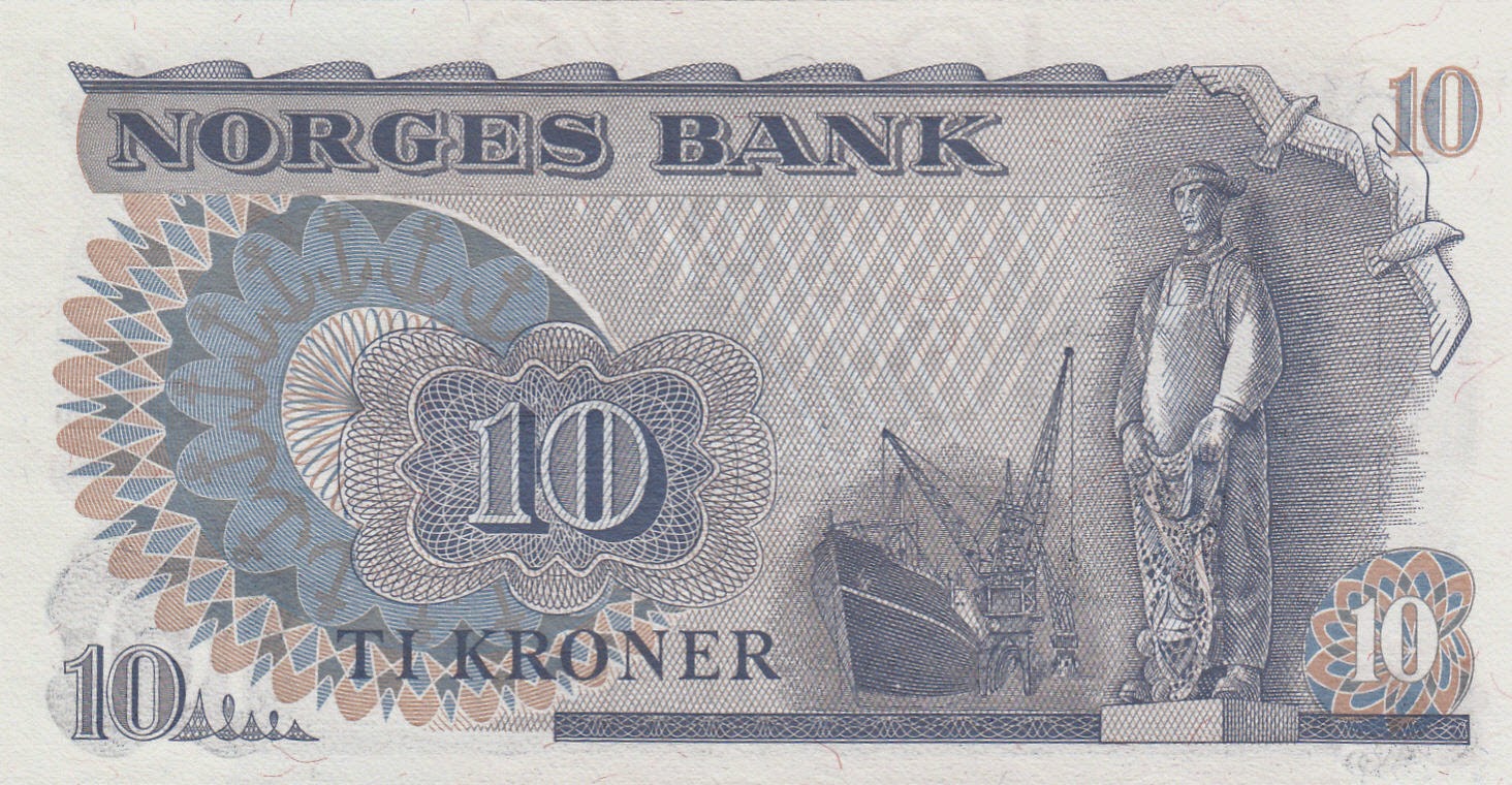 Norway 10 Kroner banknote 1983 Fridtjof Nansen|World Banknotes & Coins ...
