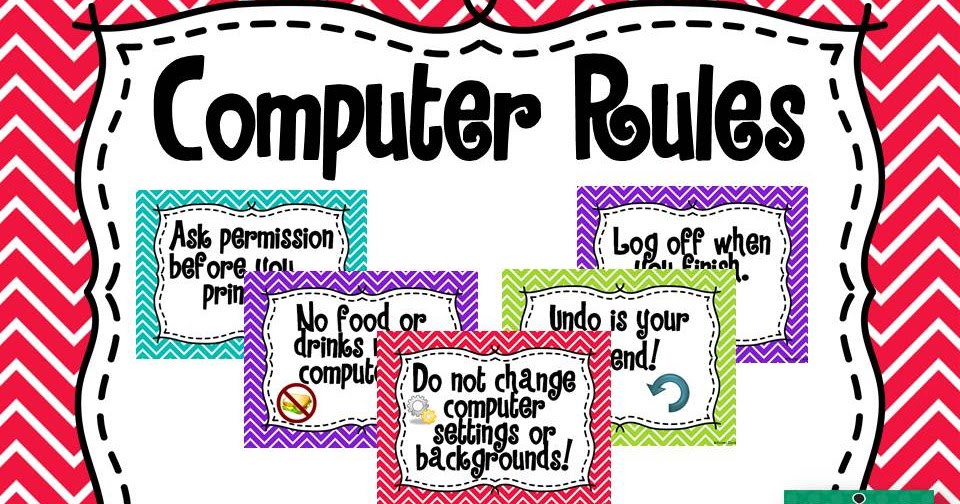Computer Rules - Freebie Friday | Chalk & Apples