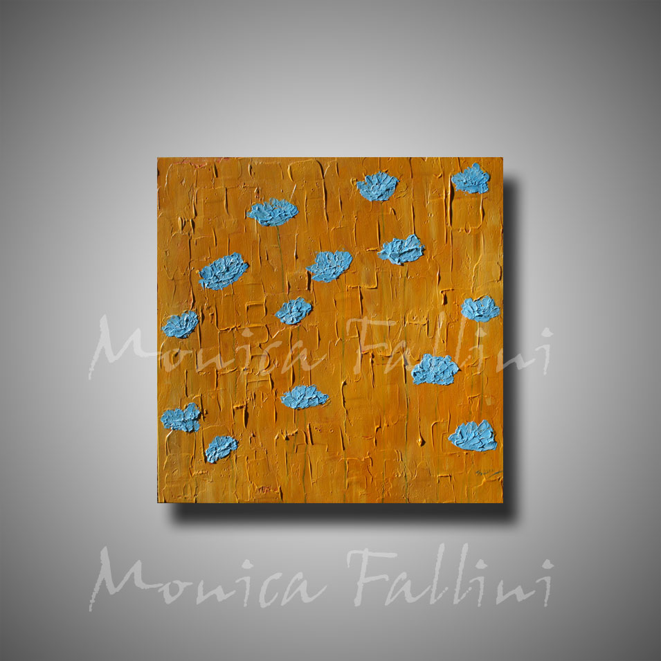 Paintings by Monica Fallini: Blue Poppies art acrylic painting by ...
