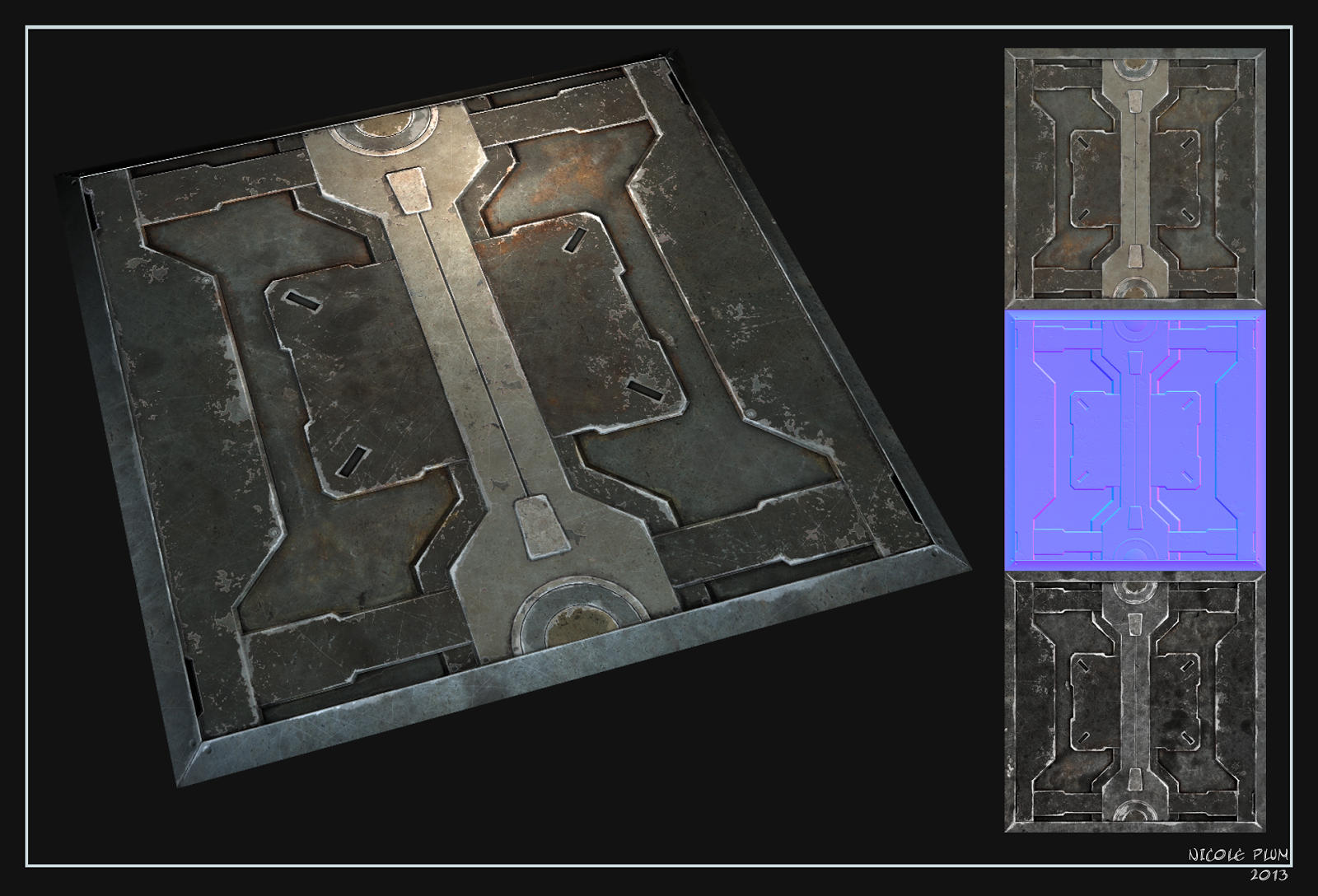 Nicole Plum Art Blog: Sci-Fi Metal Panel Texture