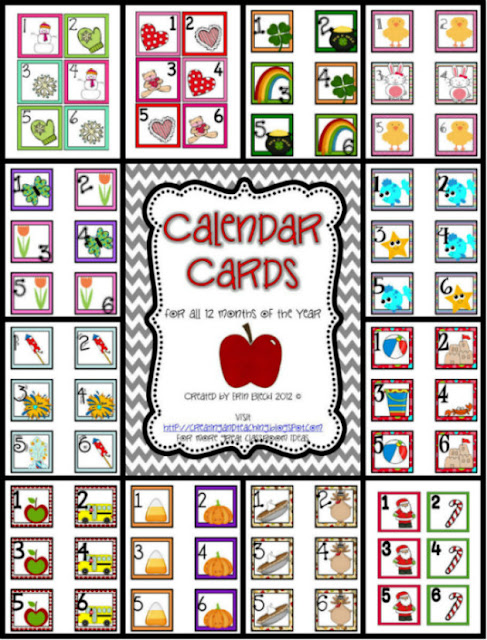 Try it FREE Tuesday- 12 Month Calendar Headers | creating & teaching