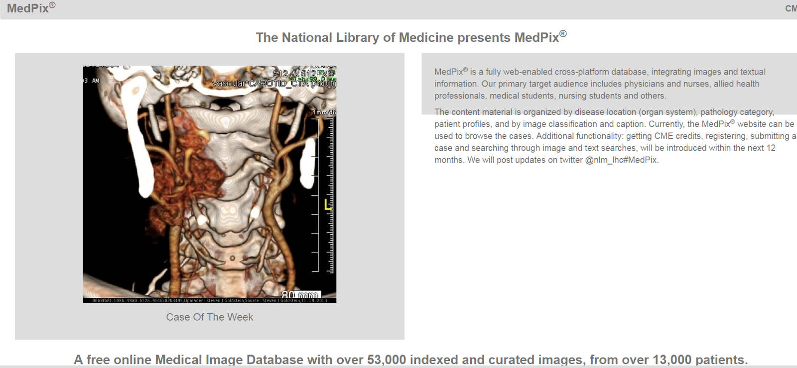 BibMed Blog: La NLM presenta MedPix una base de datos gratuita de ...