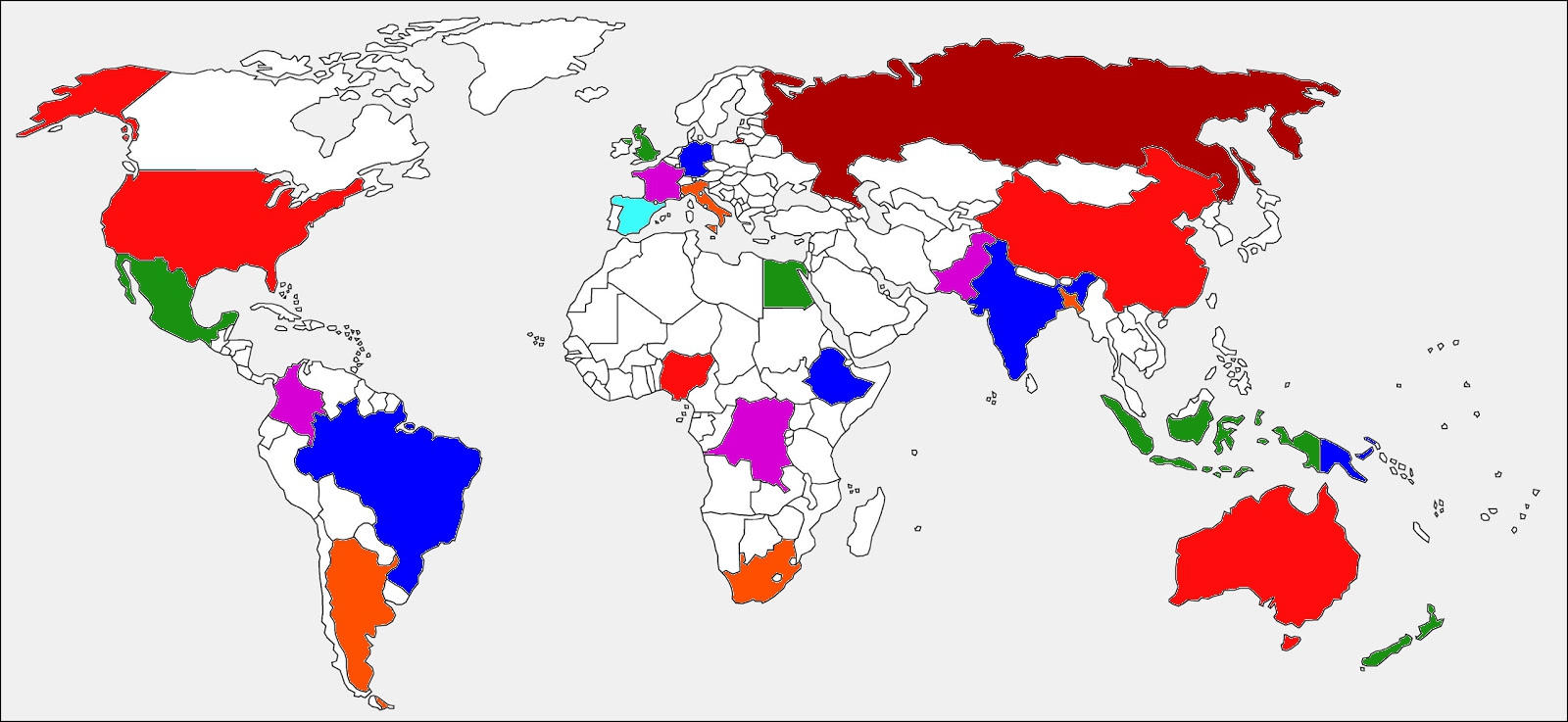 Clase de 5ºC. CEIP Parque Sur (Albacete).: Países más poblados de los ...