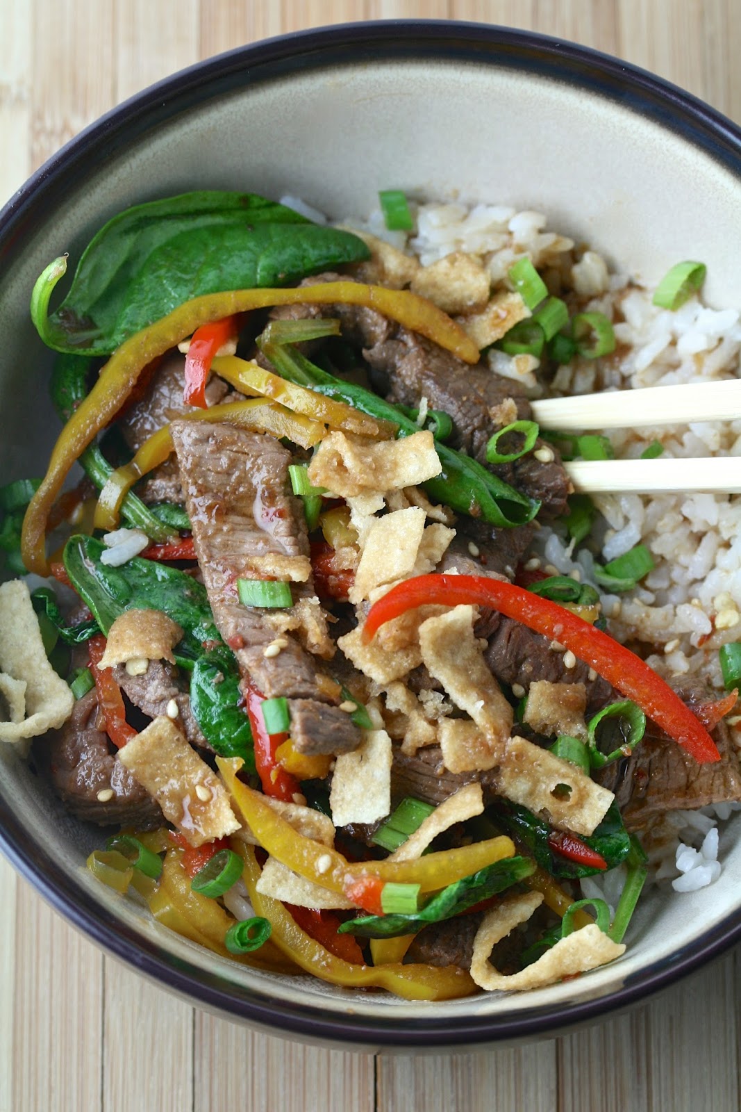 Oregon Transplant: Spicy Sesame Beef Rice Bowls